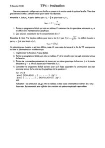 Evaluation TP4 – Mathématiques en CPGE